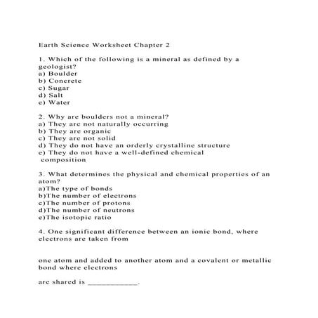 Earth Science Worksheet Chapter 21. Which of the following is .docx ...