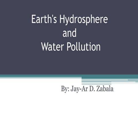 The hydrosphere | PPTX