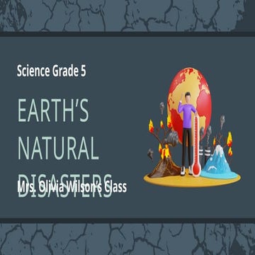 Earth's Natural Disaster Education Presentation in Teal and Gray 3D ...