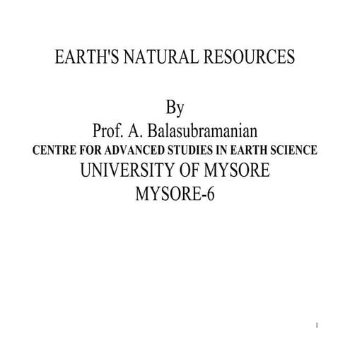 Earth's natural resources | PDF | Geology | Science