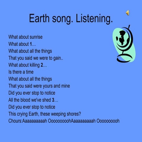 Earth song | PPT