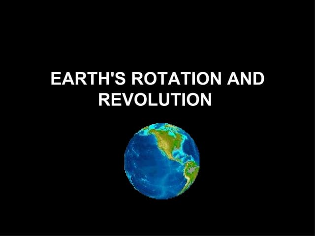 Rotation and revolution powerpoint | PPTX
