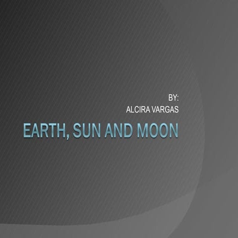 Earth, sun and moon | PPT | Space and Astronomy | Science