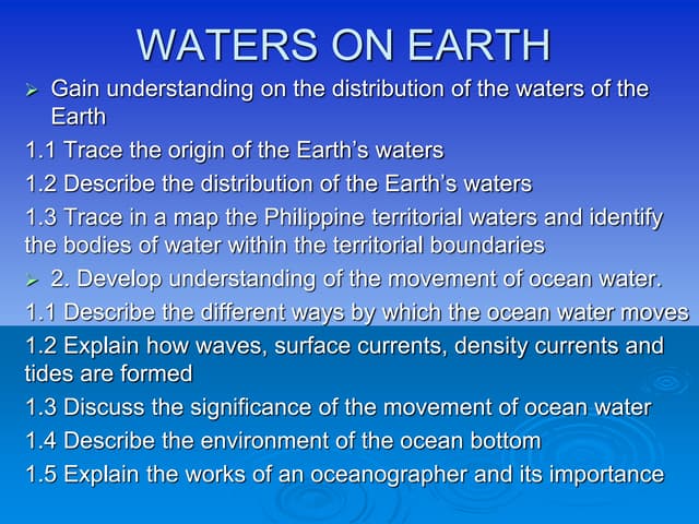 WATER, class 7 geography lesson 5, cbse | PDF