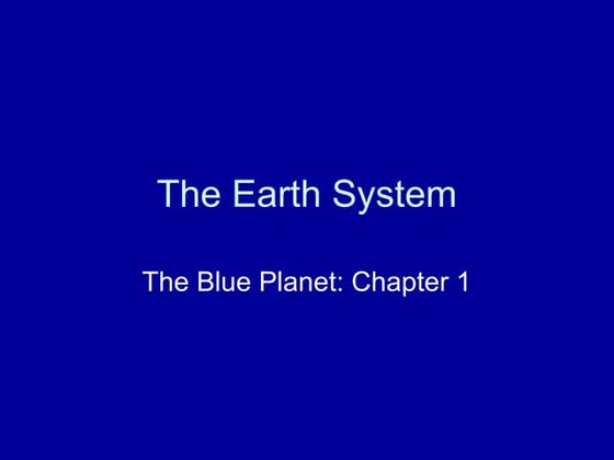 The earth system | PPT