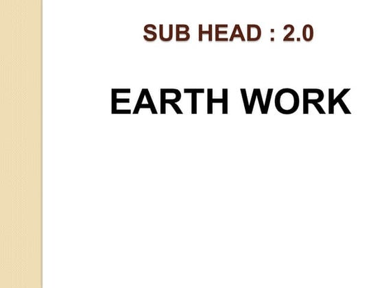 Earthwork and excavation | PPT