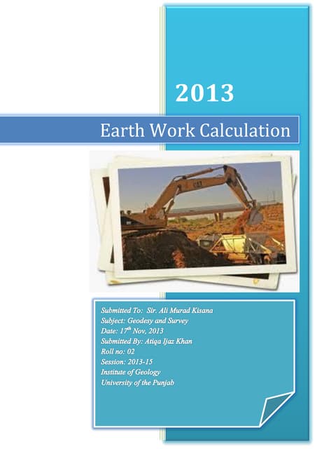 Earthwork and excavation | PPTX | Geology | Science