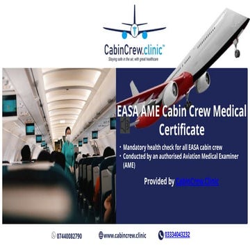 Infographic:- Jet2 Cabin Crew Medical – Quick Overview | PDF