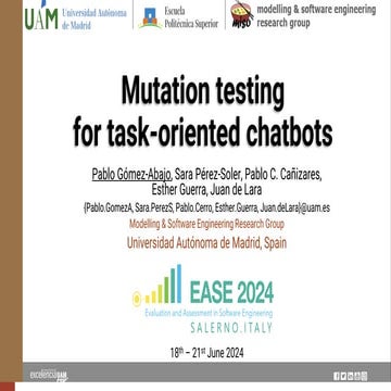 Mutation Testing For Task Oriented Chatbots Ppt 7810