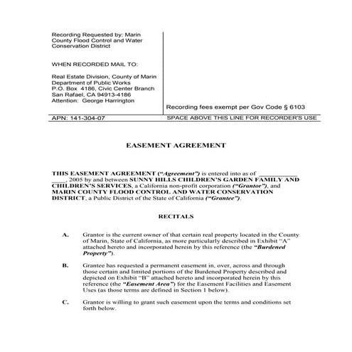 Easement Agreement | PDF