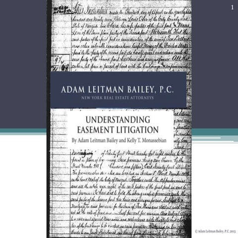 Understanding Easement Litigation | PPTX