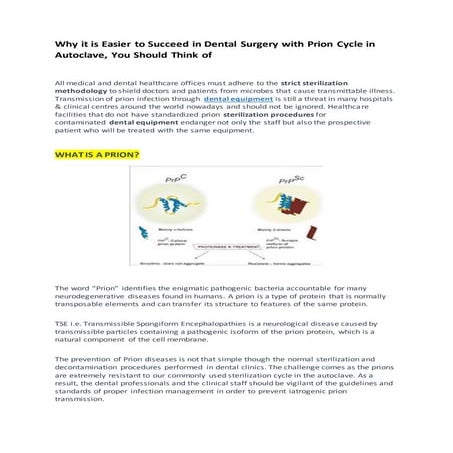 Why it is Easier to Succeed in Dental Surgery with Prion Cycle in ...