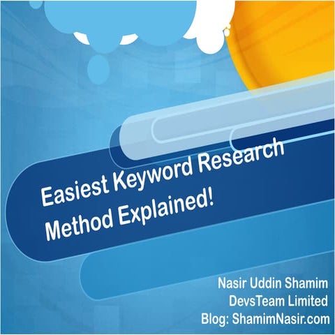 Easiest Keyword Research Method Explained! | PPT