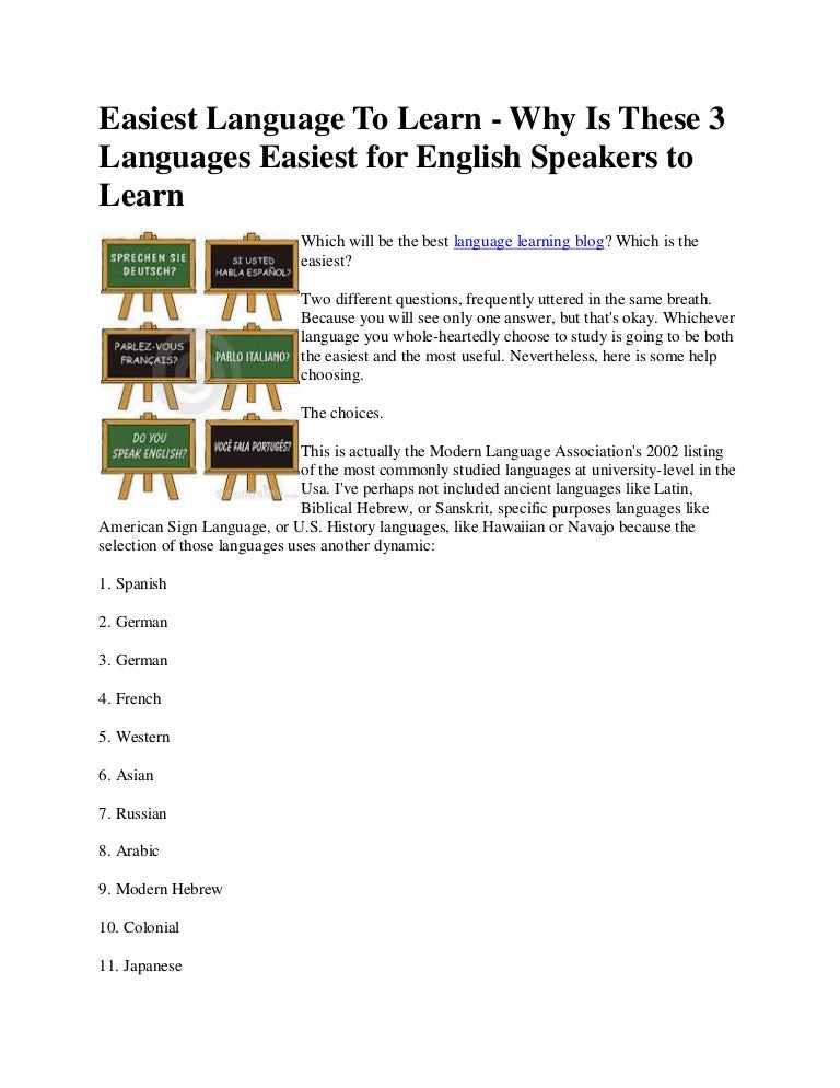 Easiest Language To Learn Why Is These 3 Languages Easiest For Engl…