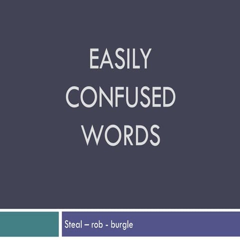 Easily confused words | PPT
