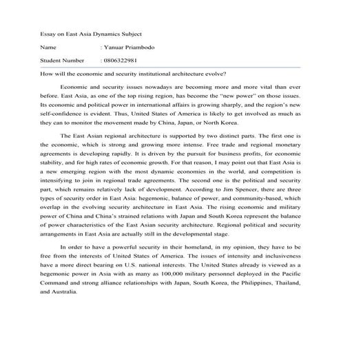 East asia dynamics | DOC