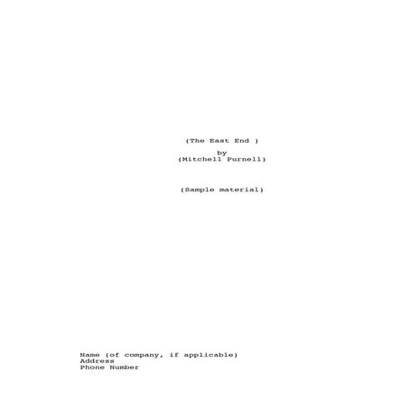 East end script pdf | PDF