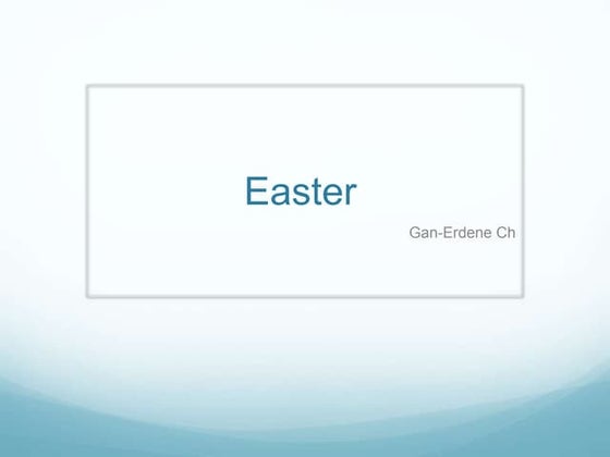 Easter | PPT | National & Civic Holidays | Holidays