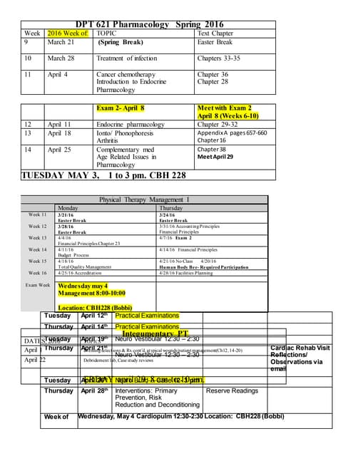 Bio 111 schedule 2011 tr | PDF