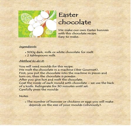 Easter chocolate | DOCX