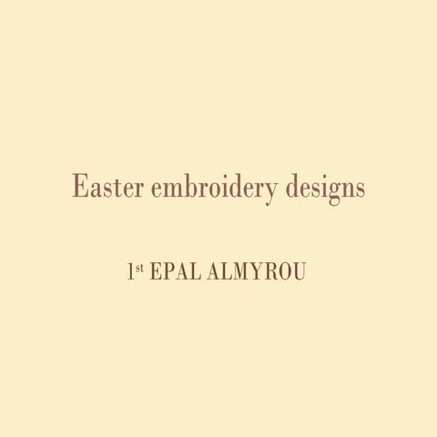 Easter embroidery designs | PPT