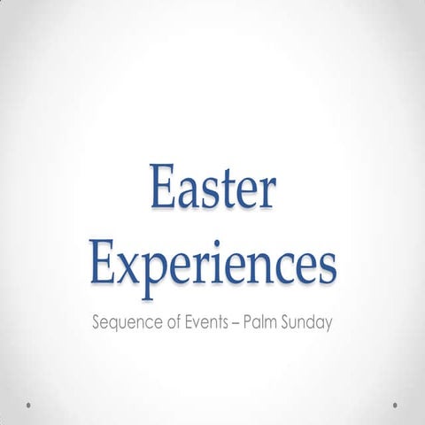 Easter experiences ppt palm sunday reading | PPT