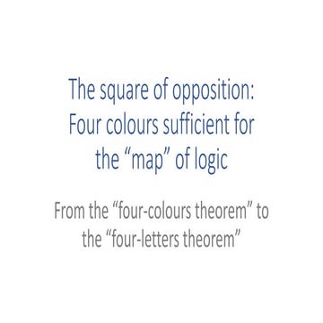 The square of opposition: Four colours sufficient for the “map” of ...