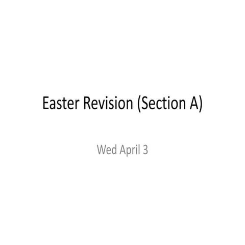 Easter revision (section a) | PPT
