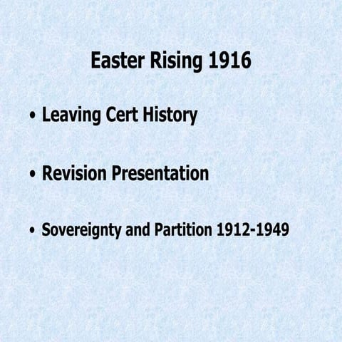 Easter rising 1916 | PPT