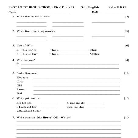 East point high school final exam 14 sub | DOCX | Educational ...