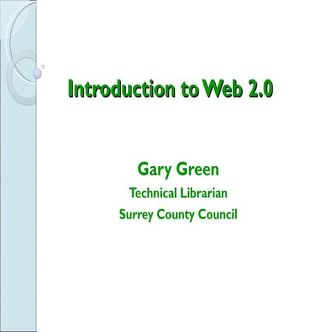 Introduction to Web2.0 for public libraries | PPT