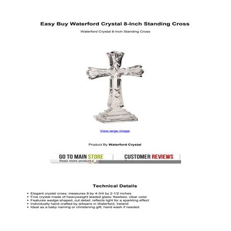 Easy buy waterford crystal 8 inch standing cross | PDF | Jewelry Making ...