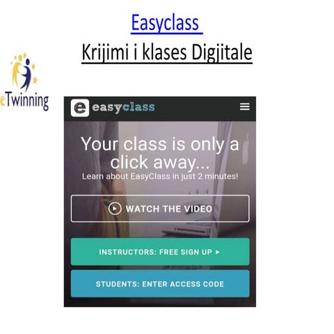 Easyclass Platforme -Krijimi i Klases Digjitale | PPT