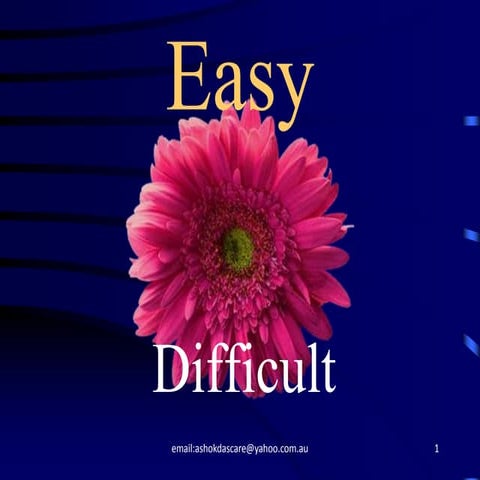 Easy vs difficult | PPTX
