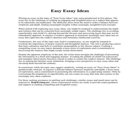 Easy Problem Solution Essay Topics.pdf