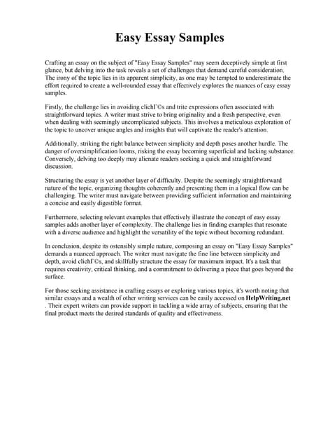 250 Word Essay | PDF