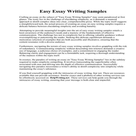 Easy Essay Writing Samples. 006 Basic Essay Format Example Thatsnotus | PDF