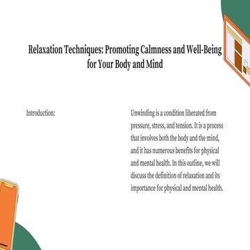Relaxation Techniques: Promoting Calmness and Well-Being for Your Body ...