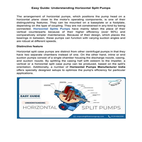 Easy Guide: Understanding Horizontal Split Pumps | PDF