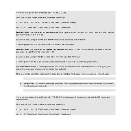 Easy how to work subnet etc | DOCX