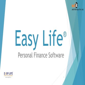 Easy life Personal Finance Software | PPTX