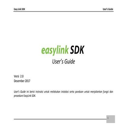 EasyLink SDK User Guide for all type of machine | PDF