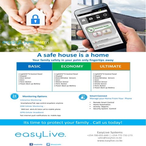 easyLive Smart Alarm System Brochure | PDF