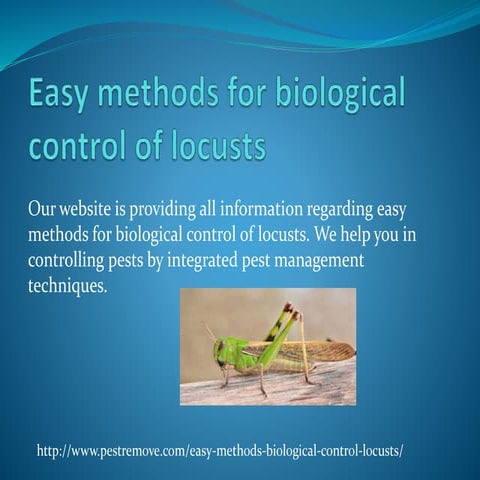 Easy methods for biological control of locusts | PPT