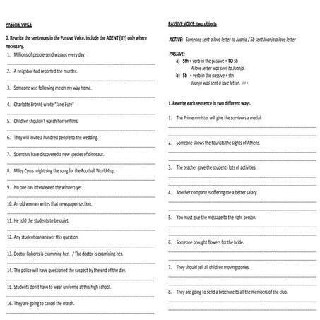 Easy passive + passive with 2 objects | PDF | Reptiles | Pets