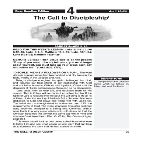 Lesson 4 | Easy reading edition | The Call to Discipleship | The Book ...