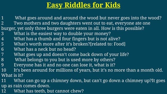 Kids Riddles with and answers for adult and ALL