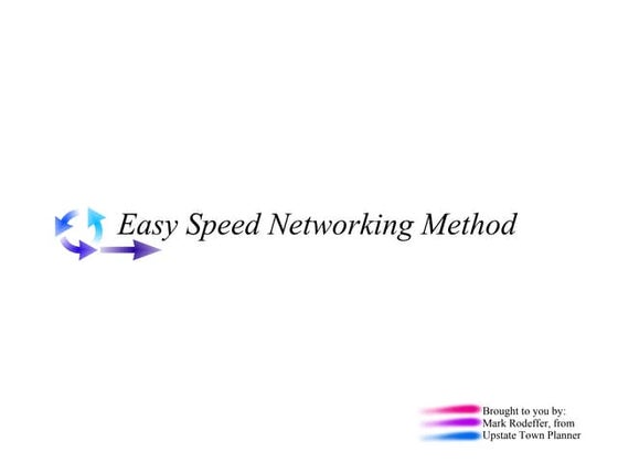 Speed Networking | PPT