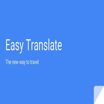 Easy Translate - The New Way To Travel | PDF
