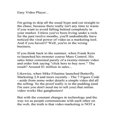 Easy video player | DOC